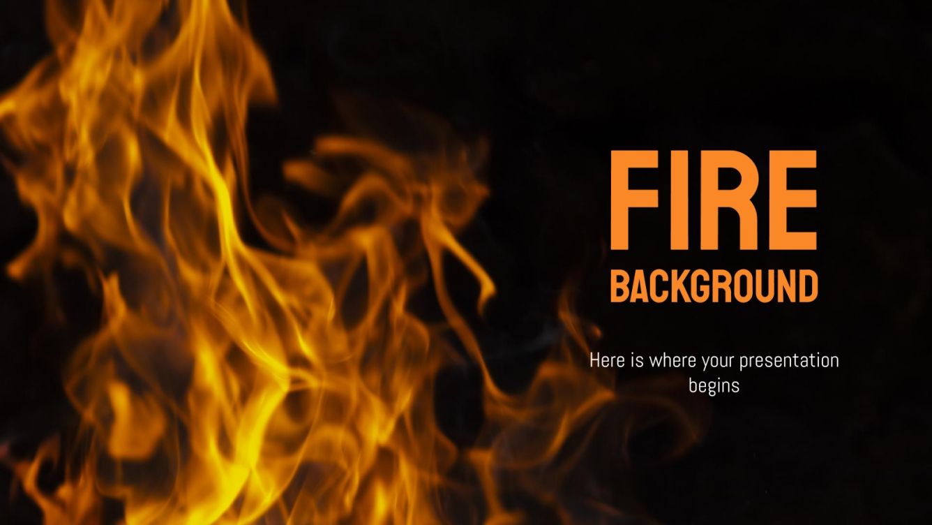 Fire Background Google theme Slides and PowerPoint template