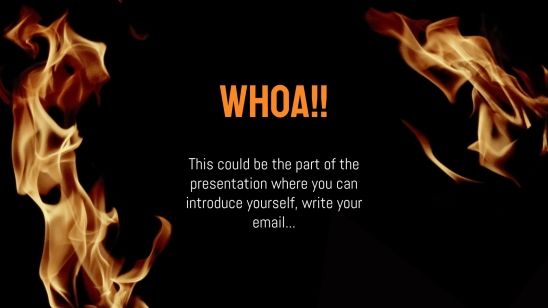 Fire Background Google theme Slides and PowerPoint template