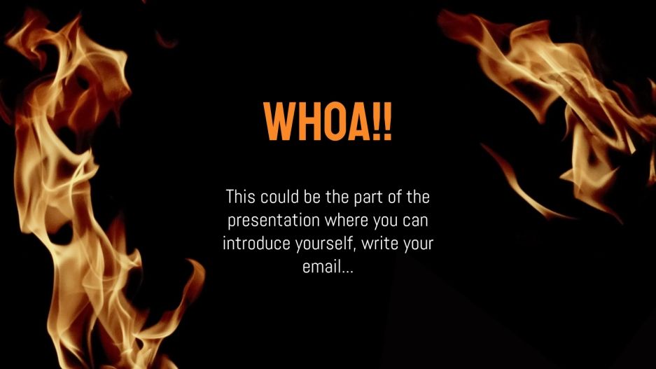 Fire Background Google theme Slides and PowerPoint template