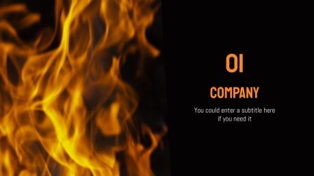 Fire Background Google theme Slides and PowerPoint template