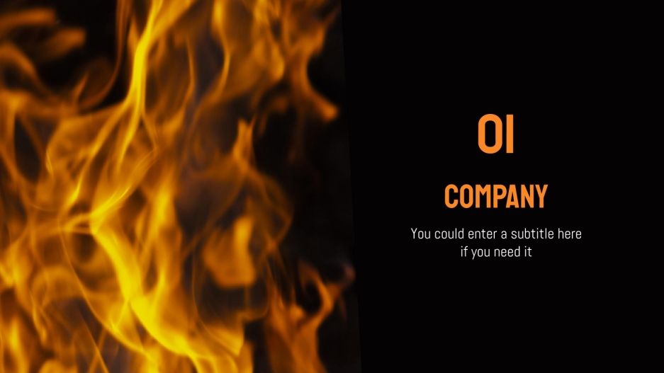 Fire Background Google theme Slides and PowerPoint template