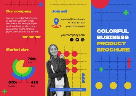 Colorful Business Product Brochure | Google Slides & PPT