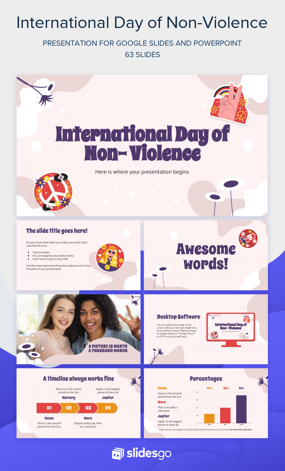 International Day of Non-Violence | Google Slides & PowerPoint