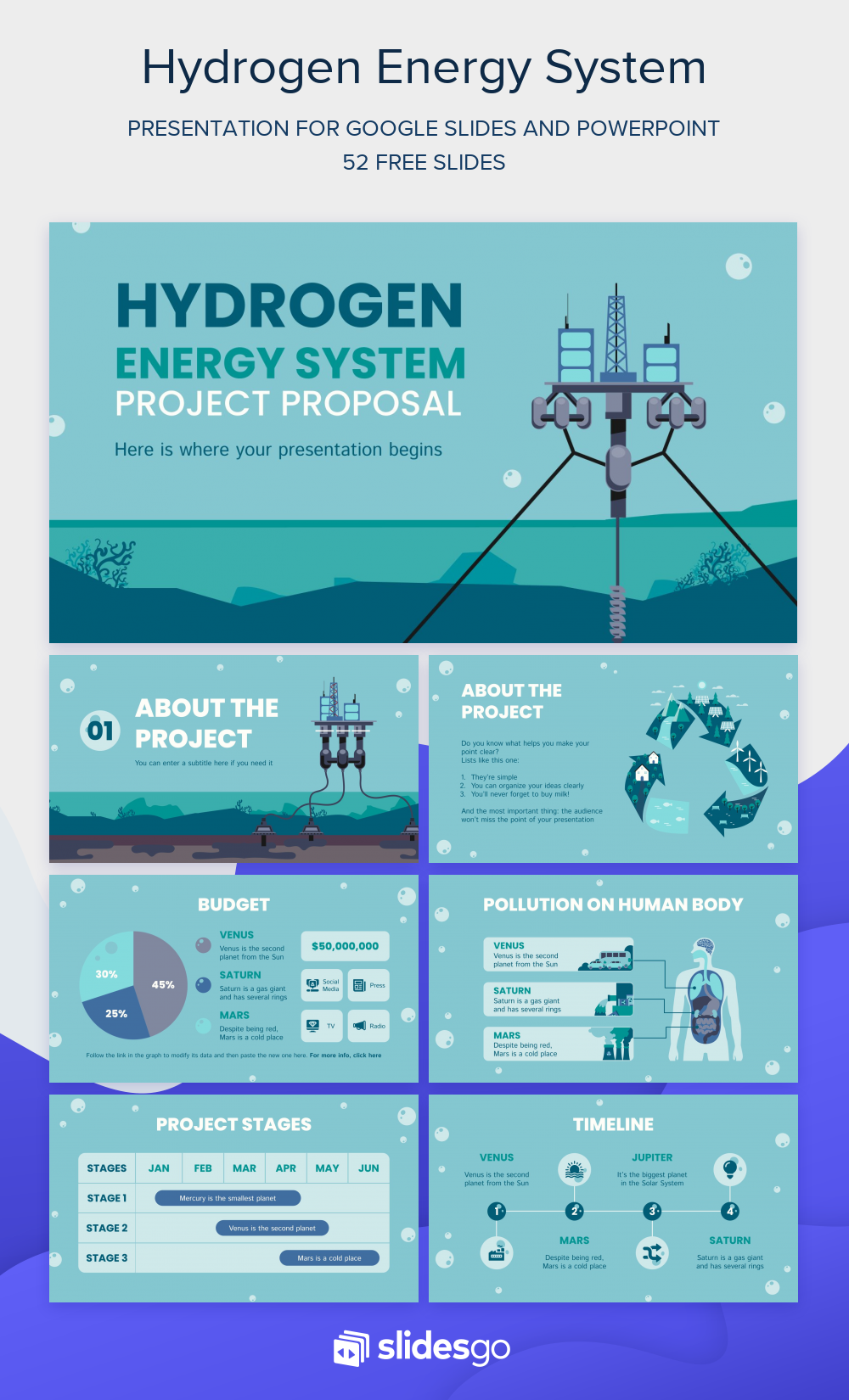 Hydrogen Energy System Project Proposal | Google Slides & PPT