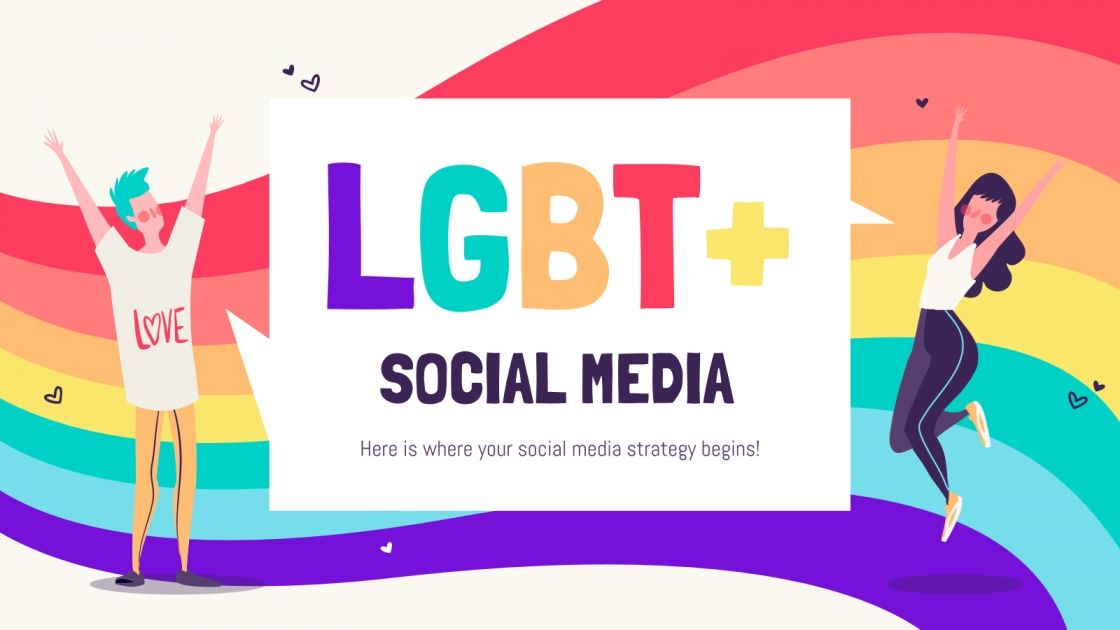 LGBT+ Social Media Google Slides and PowerPoint template
