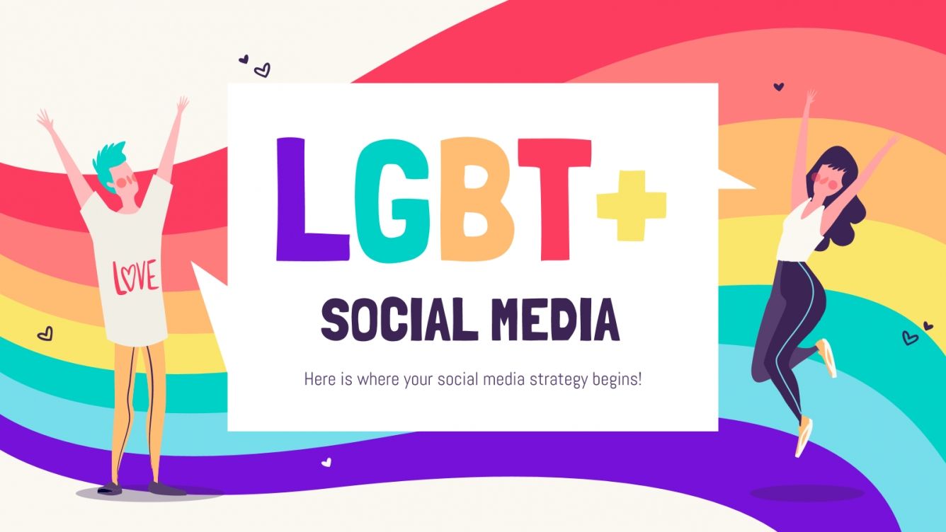 LGBT+ Social Media Google Slides and PowerPoint template