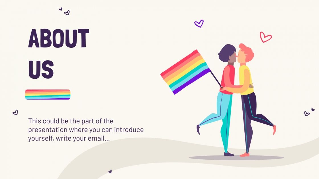 LGBT+ Social Media Google Slides and PowerPoint template