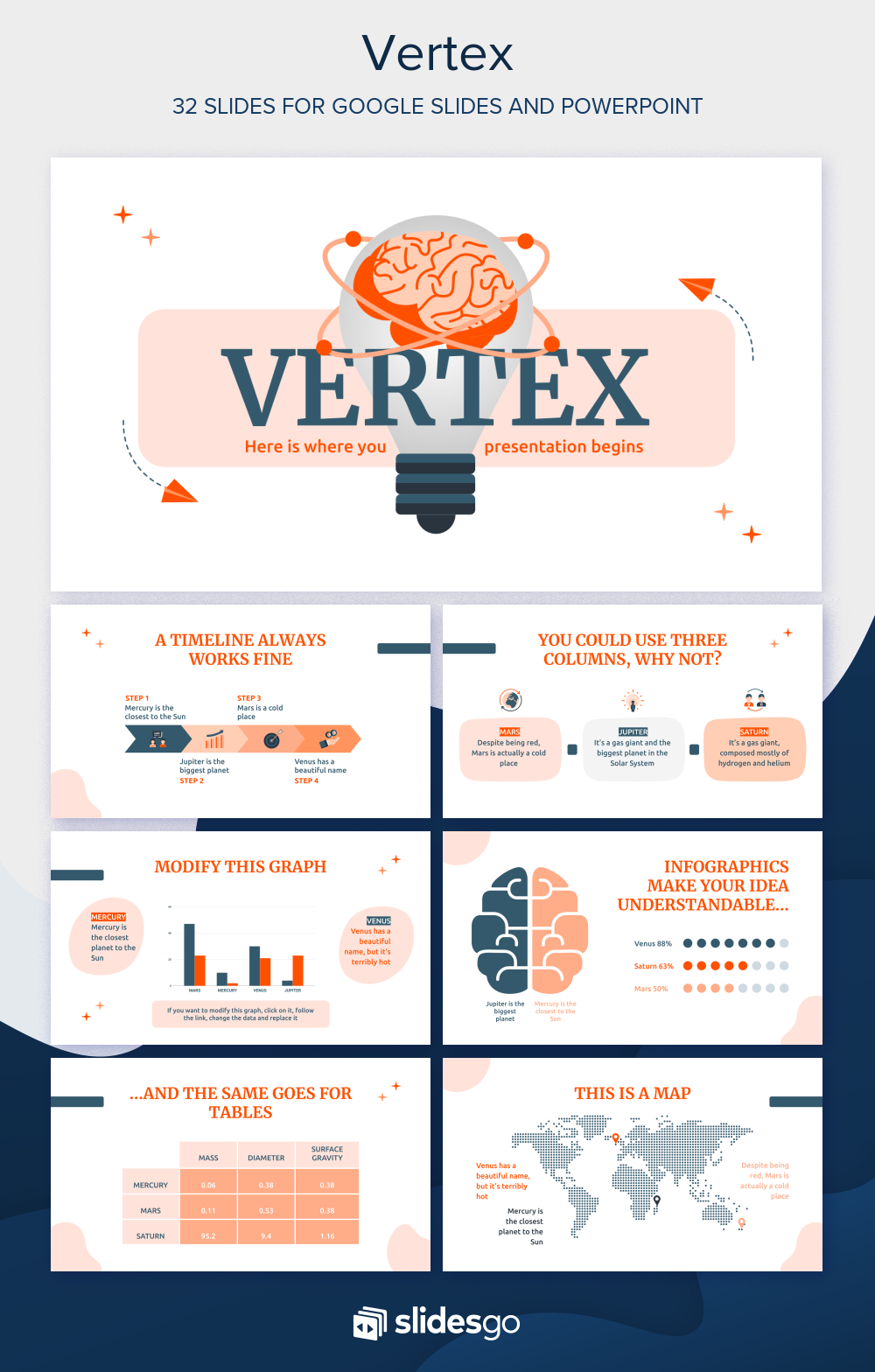 Page 2 | Vertex Presentation Google Slides and PowerPoint template