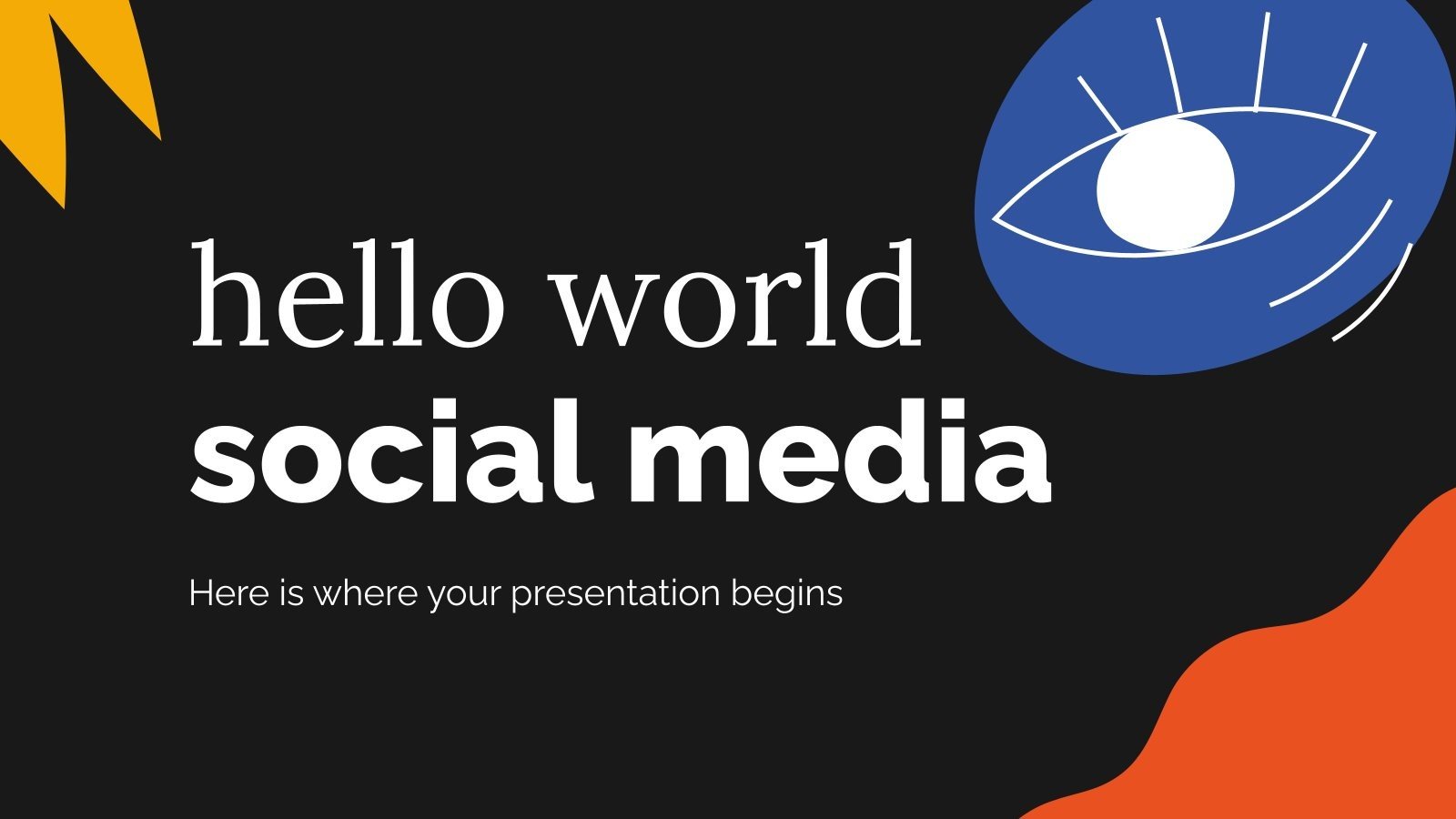 Hello World Social Media | Google Slides & PPT template