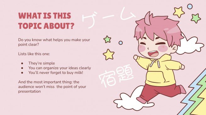 Chibi Anime Characters for Pre-K | Google Slides & PowerPoint