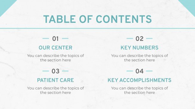 Formal Healthcare Center Google Slides Theme and PowerPoint Template