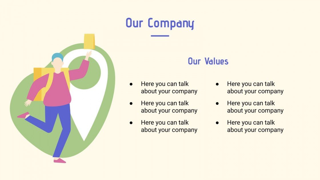 Food Delivery App Google Slides Theme and PowerPoint Template