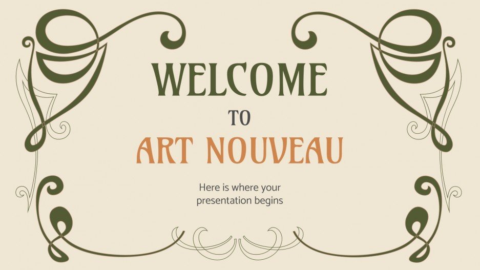 Welcome to Art Nouveau Google Slides theme & PPT template