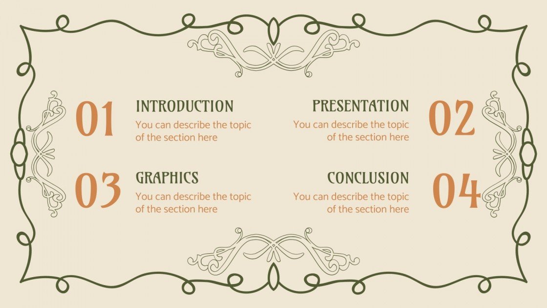 Welcome to Art Nouveau Google Slides theme & PPT template