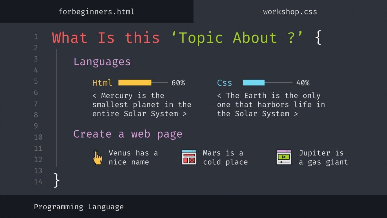 Programming Language Workshop for Beginners