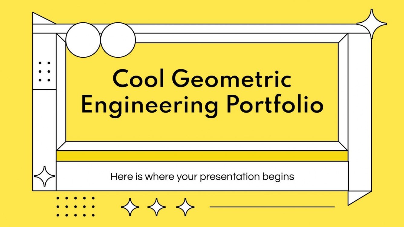 Cool Geometric Engineering Portfolio | Google Slides & PPT