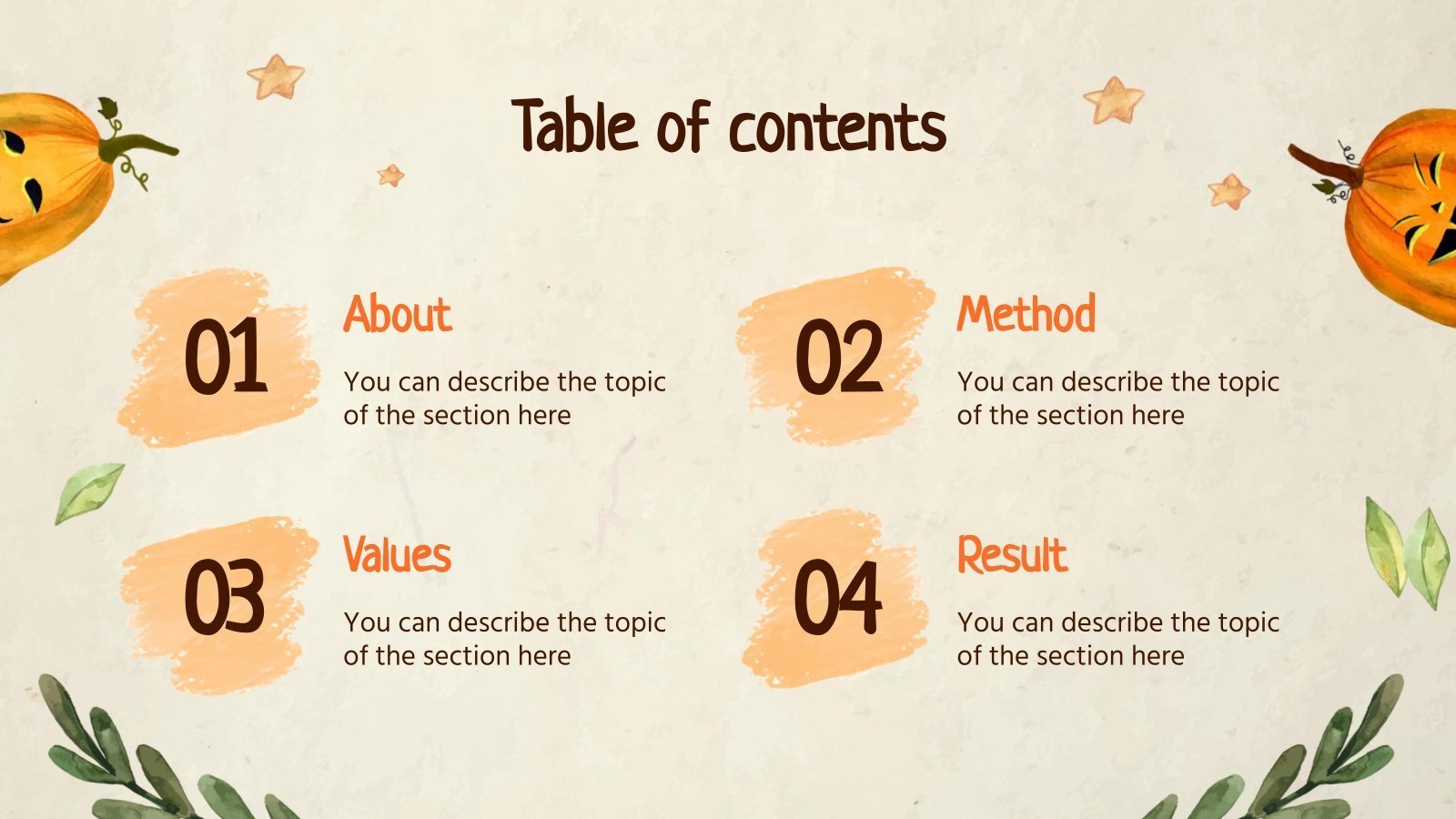 Watercolor Pumpkins Minitheme | Google Slides & PPT