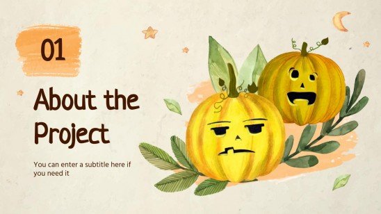 Watercolor Pumpkins Minitheme | Google Slides & PPT