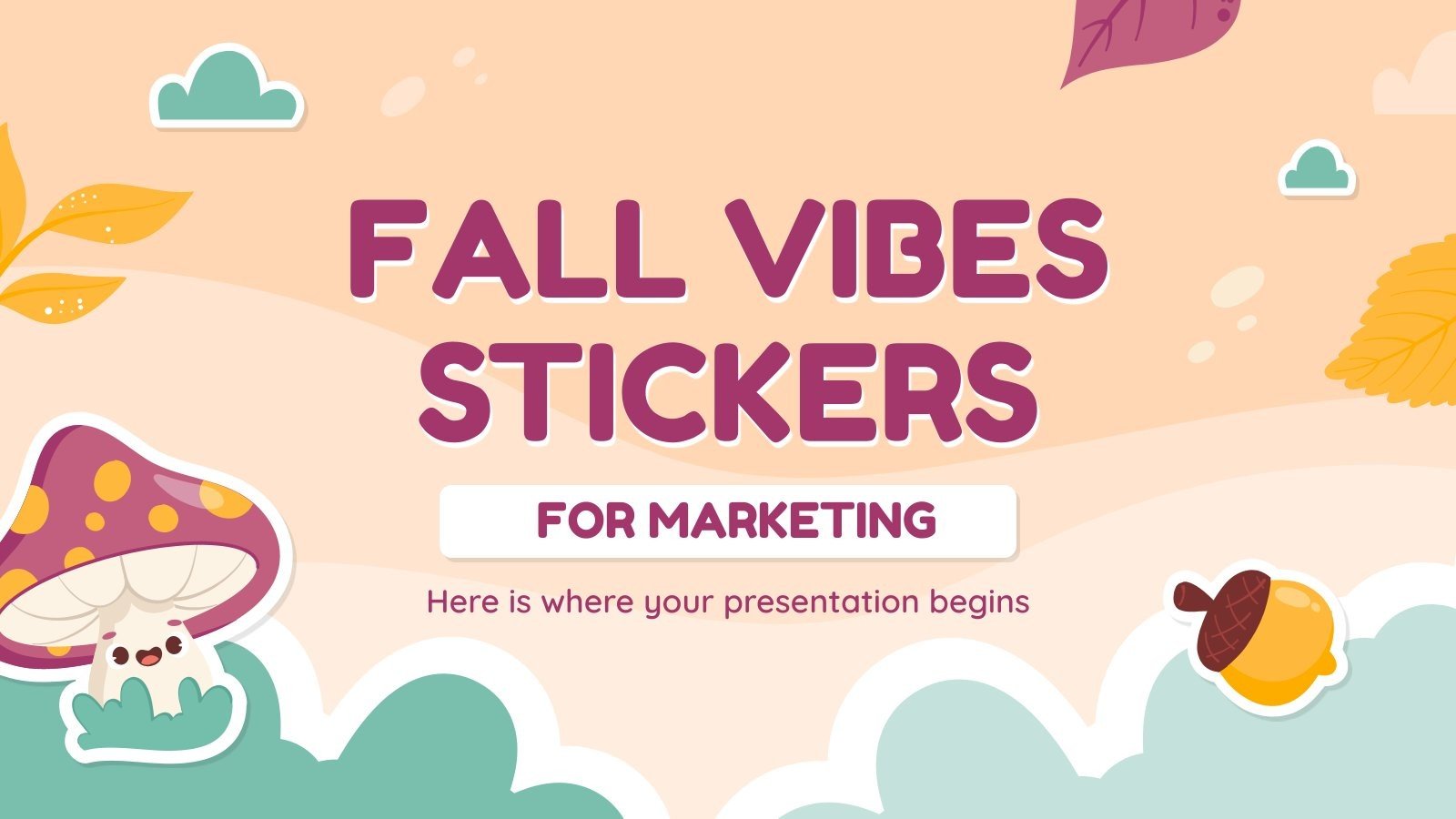 Fall Vibes Stickers for Marketing | Google Slides & PowerPoint