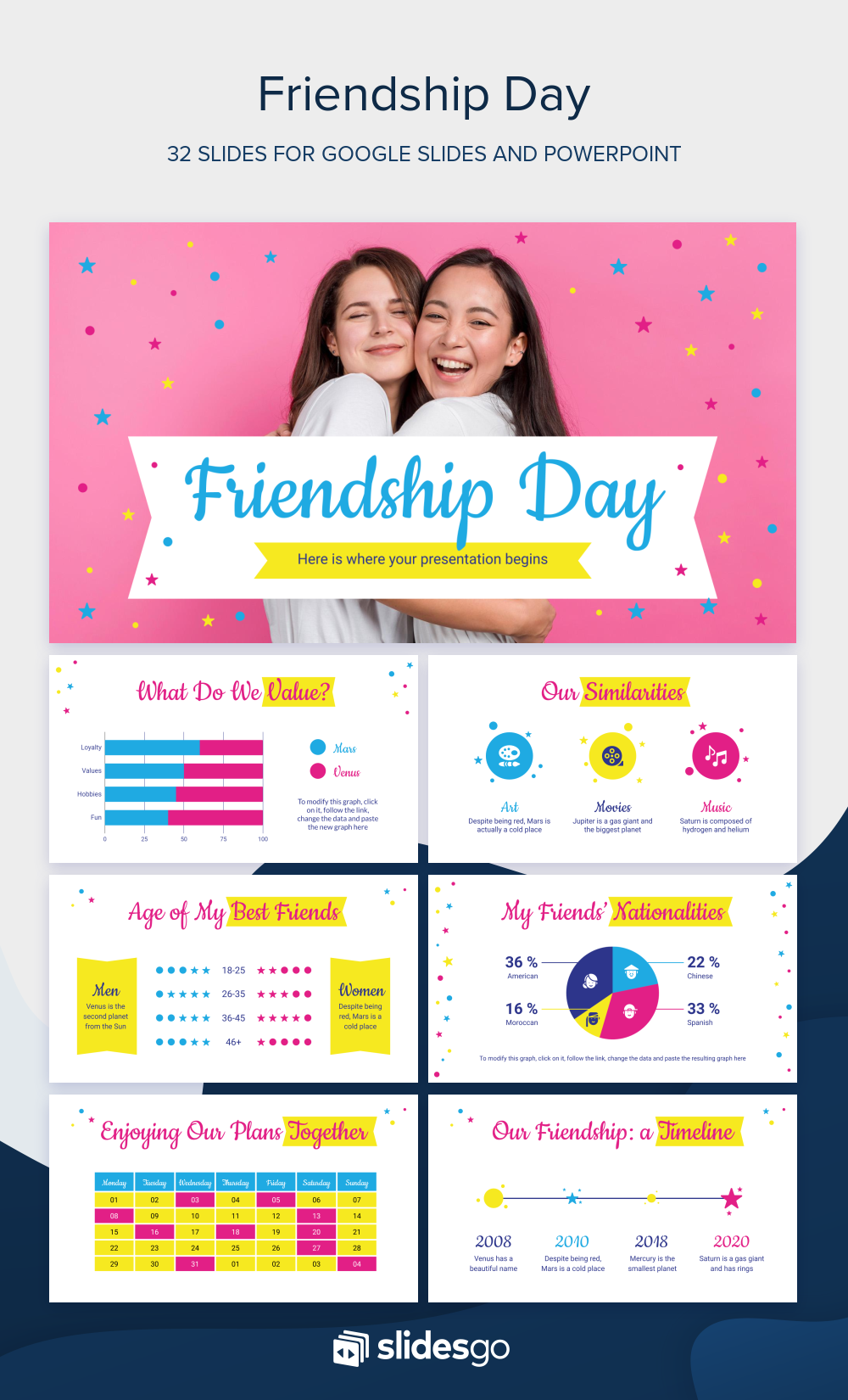 Friendship Day Google Slides theme and PowerPoint template