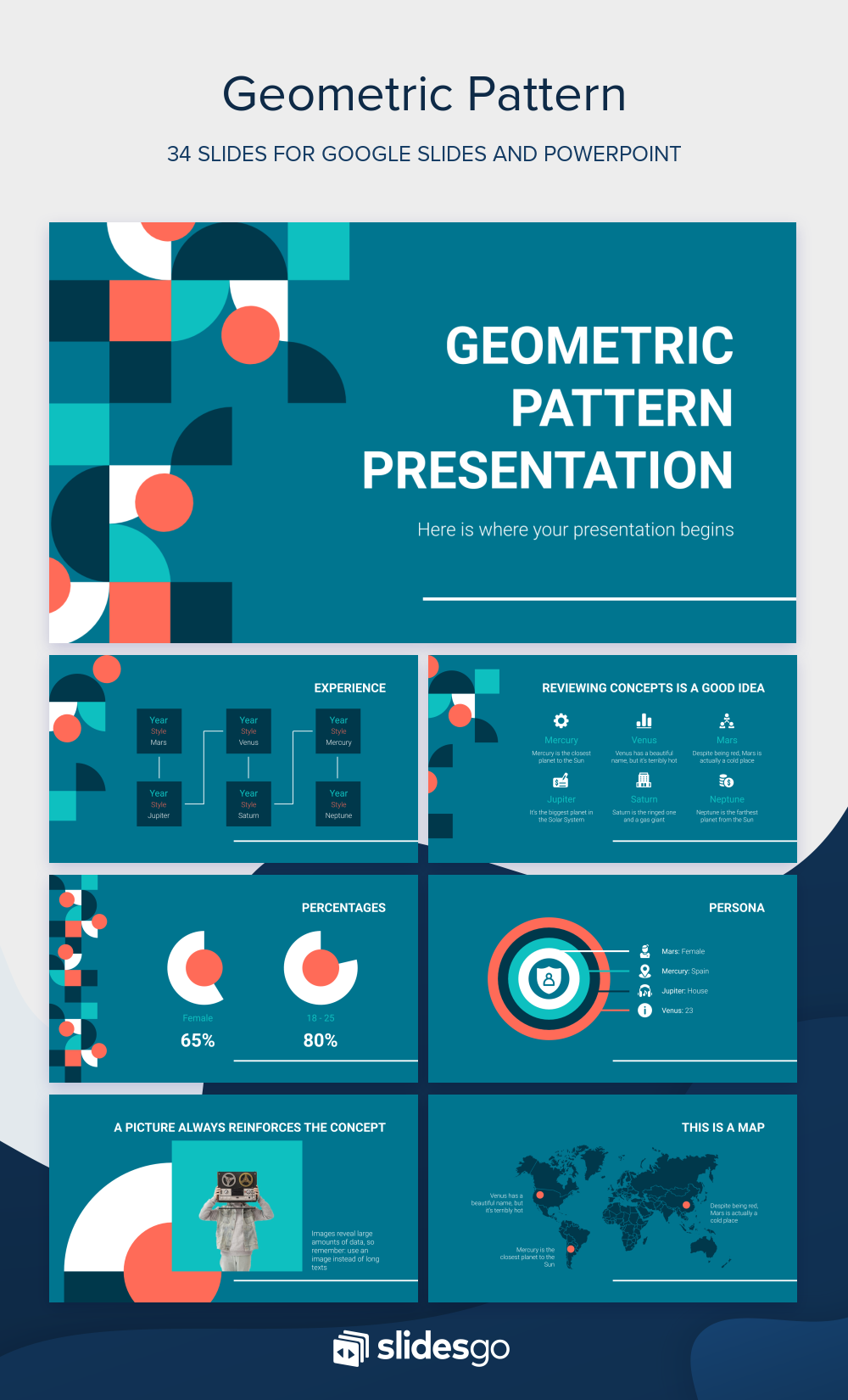 Geometric Pattern Google Slides and PowerPoint presentation