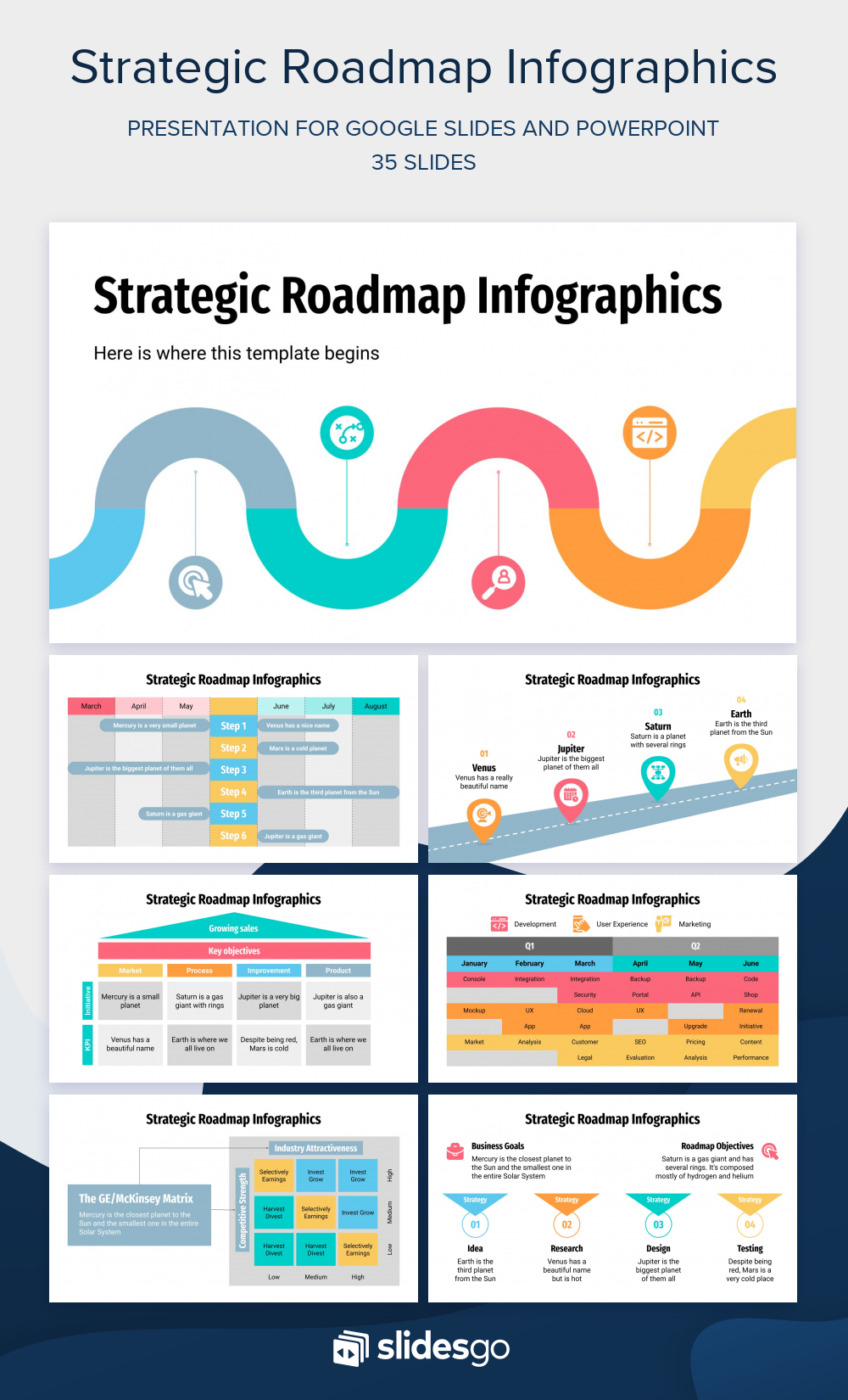 Strategic Roadmap Infographics | Google Slides & PowerPoint