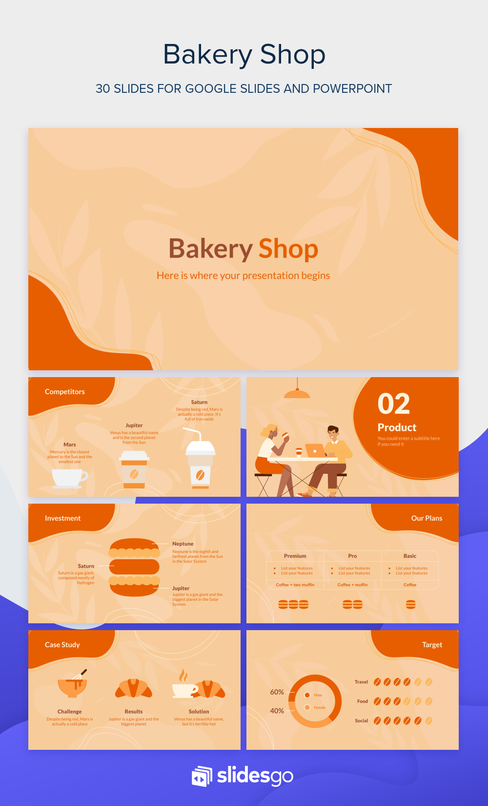 Bakery Shop Google Slides theme and PowerPoint presentation
