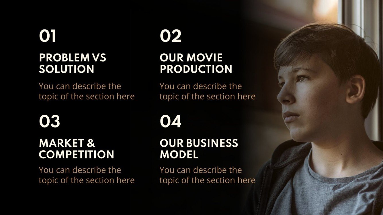 Drama Movie Pitch Deck | Google Slides & PowerPoint