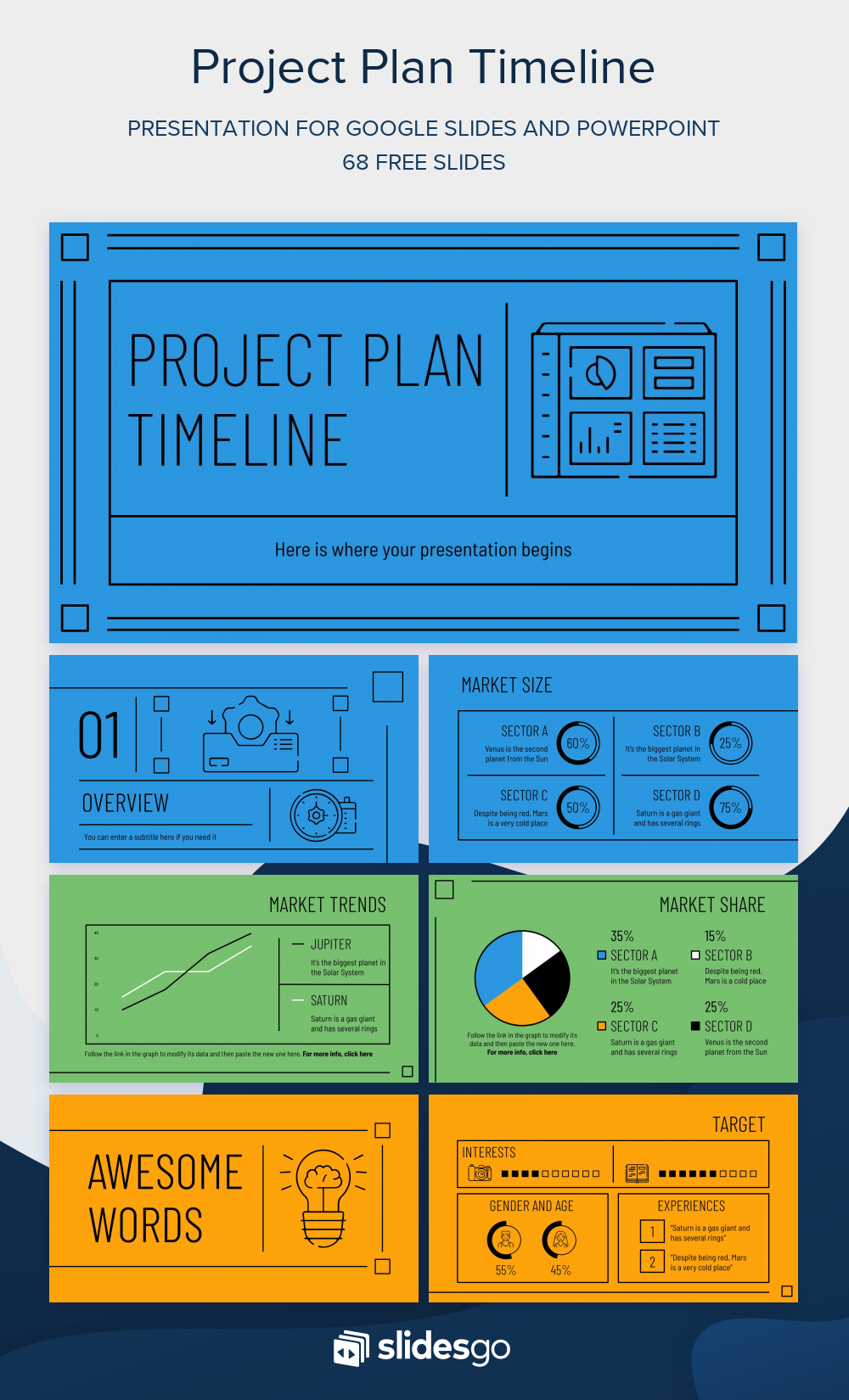 Project Plan Timeline | Google Slides & PowerPoint template