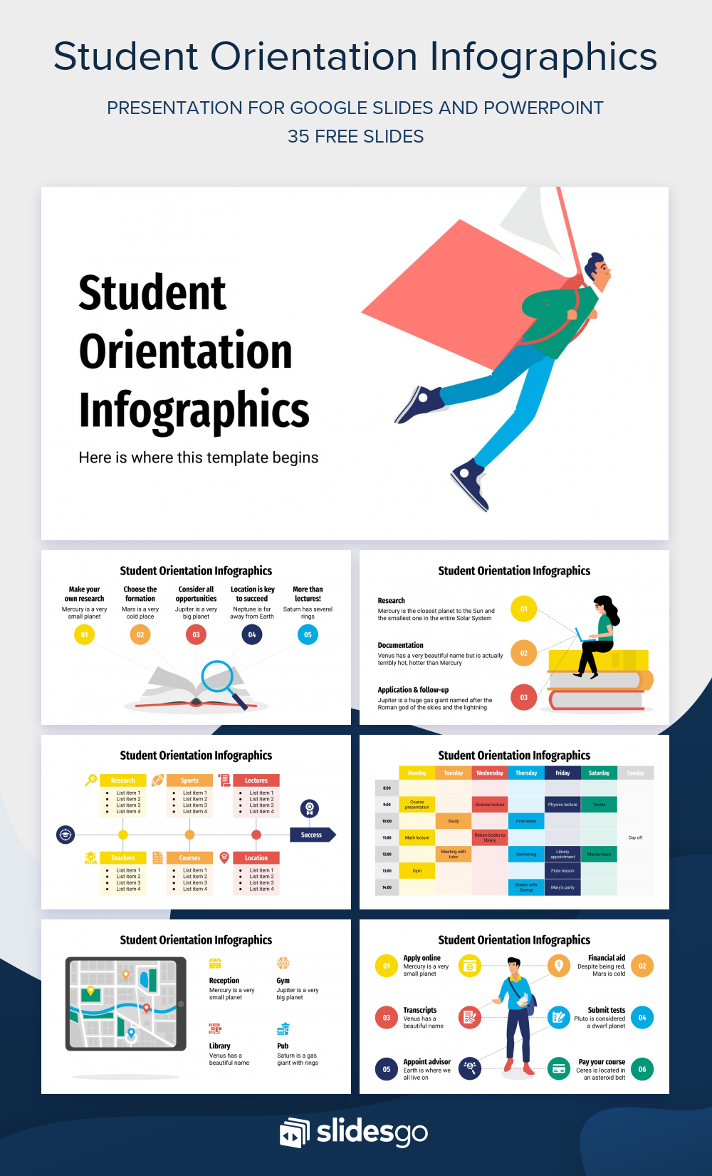 Student Orientation Infographics | Google Slides & PowerPoint