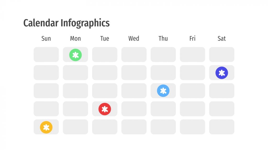 Free Calendar infographics for Google Slides and PowerPoint
