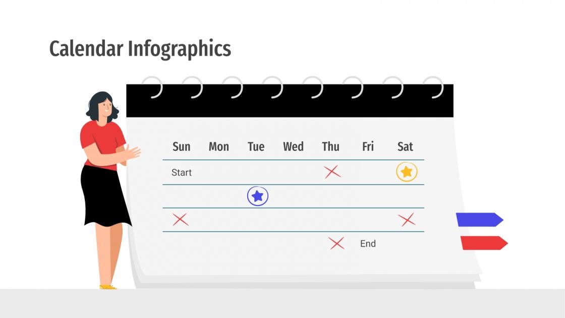 Infographies de calendrier gratuites pour Google Slides et PowerPoint