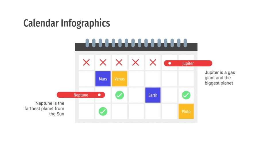 Infographies de calendrier gratuites pour Google Slides et PowerPoint