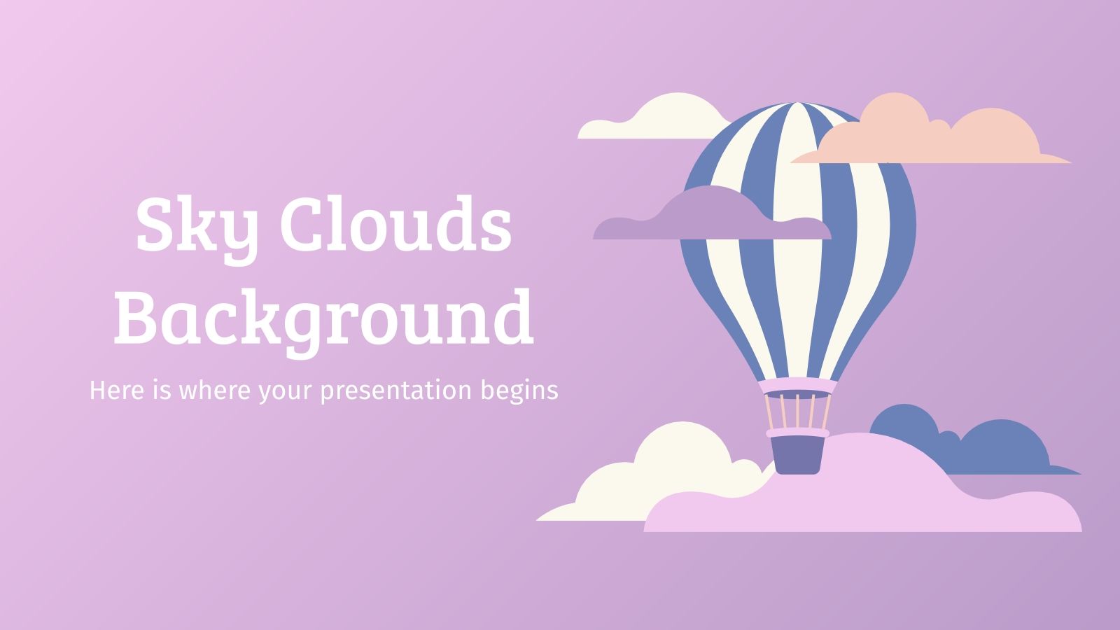 Sky Clouds Google Slides theme and PowerPoint presentation