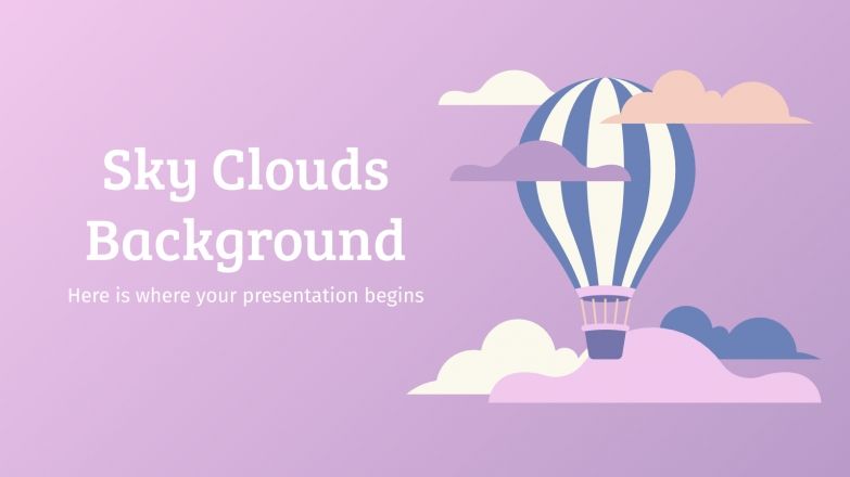 Sky Clouds Google Slides theme and PowerPoint presentation