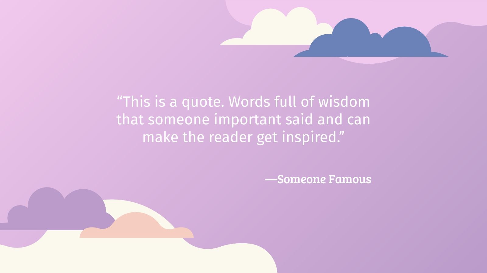 Sky Clouds Google Slides theme and PowerPoint presentation