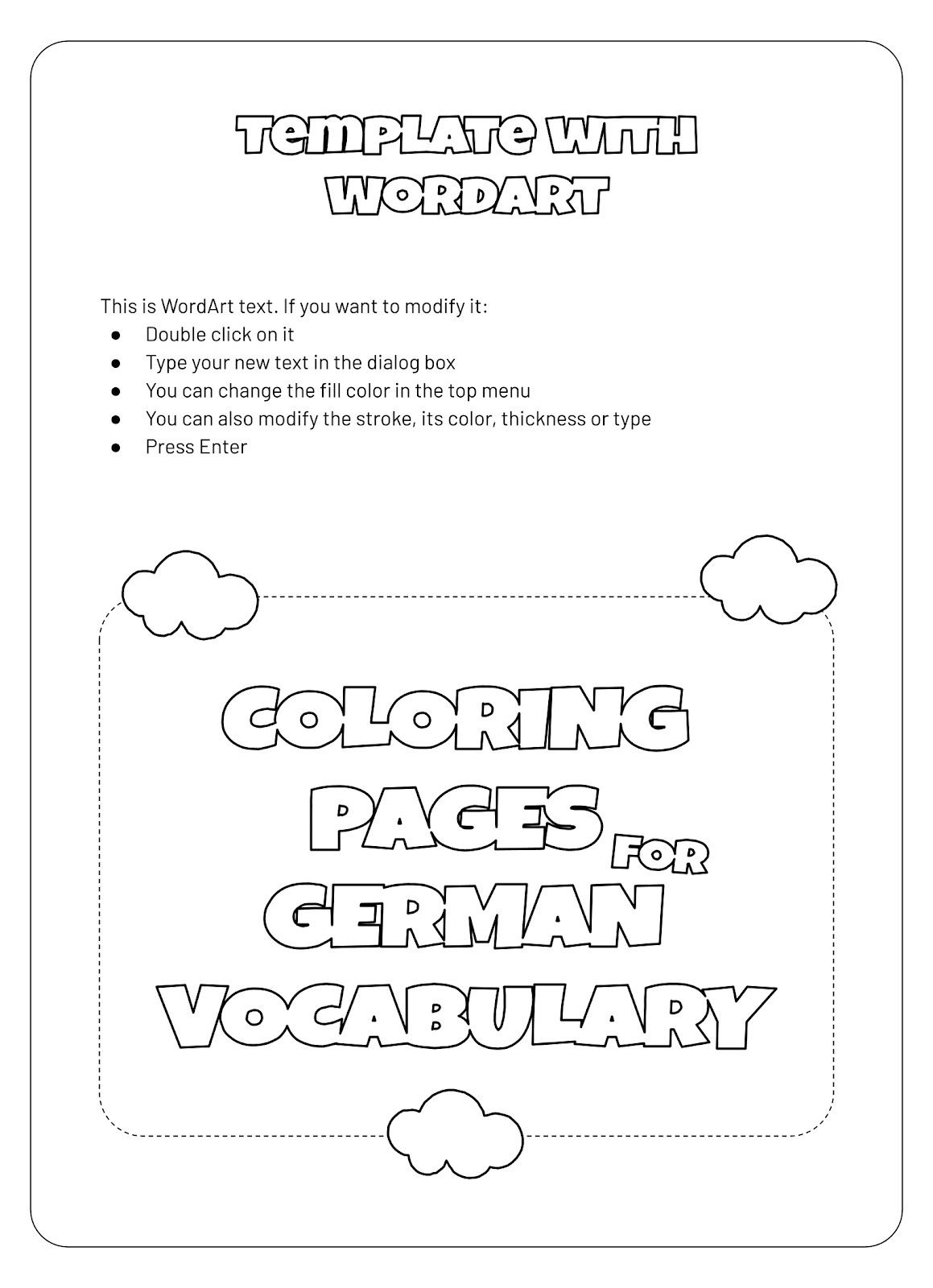 Coloring Pages For German Vocabulary Google Slides PPT coloring-pages-for-german-vocabulary-google-slides-ppt