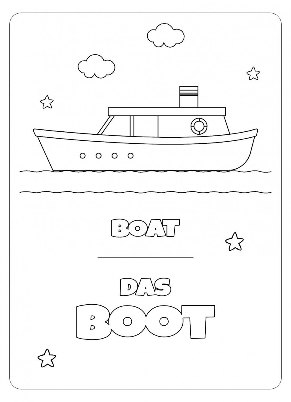 Coloring Pages for German Vocabulary | Google Slides & PPT