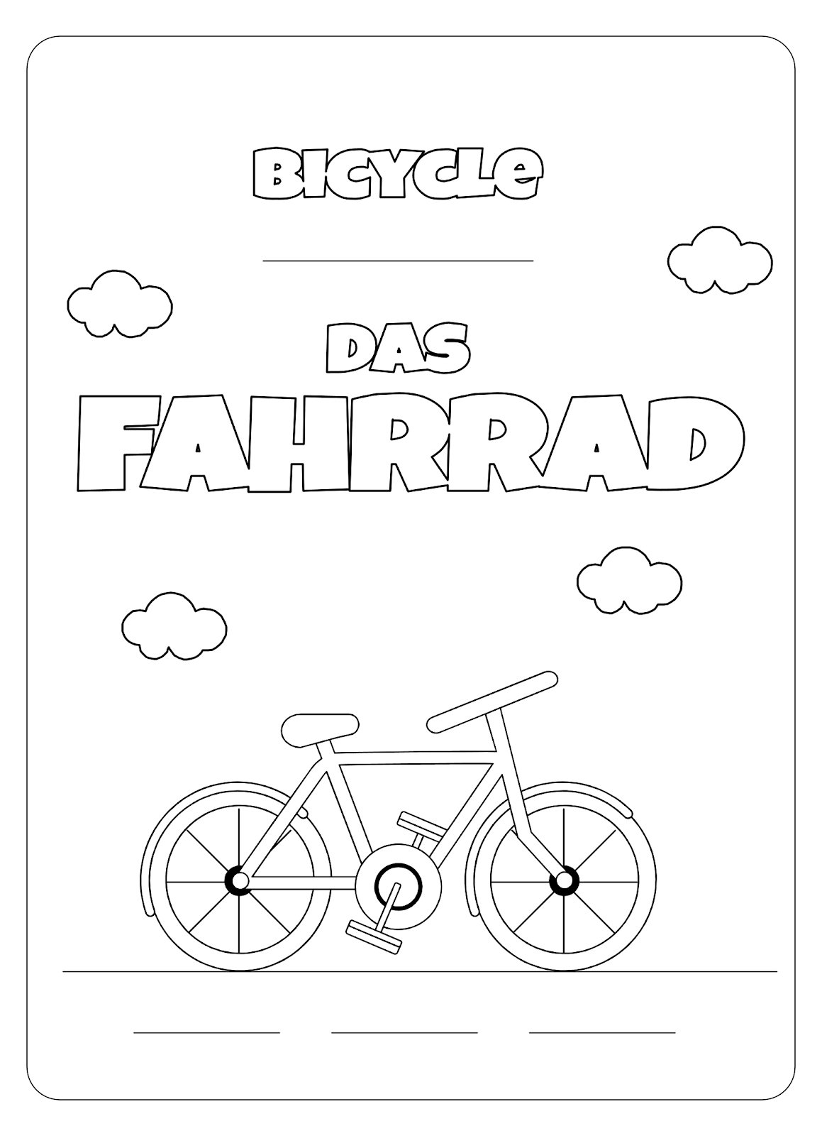 德语词汇着色页面-教育PPT模版PPT模版免费下载| 懒人PPT