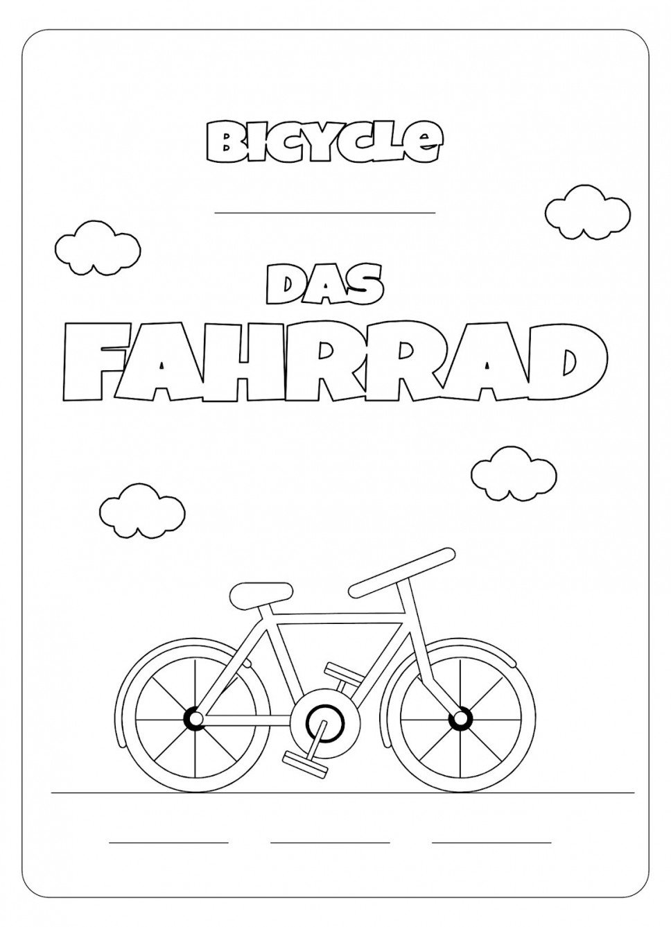 Coloring Pages for German Vocabulary | Google Slides & PPT