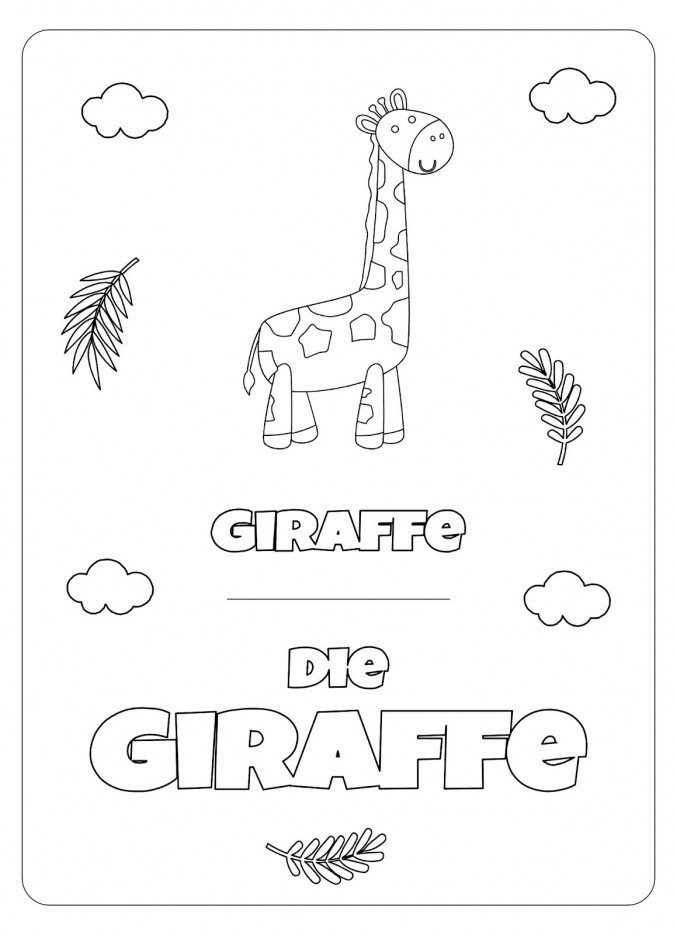 Coloring Pages for German Vocabulary | Google Slides & PPT
