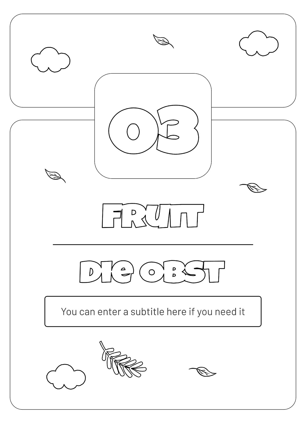 Vocabulario alemán para colorear | Google Slides y PPT