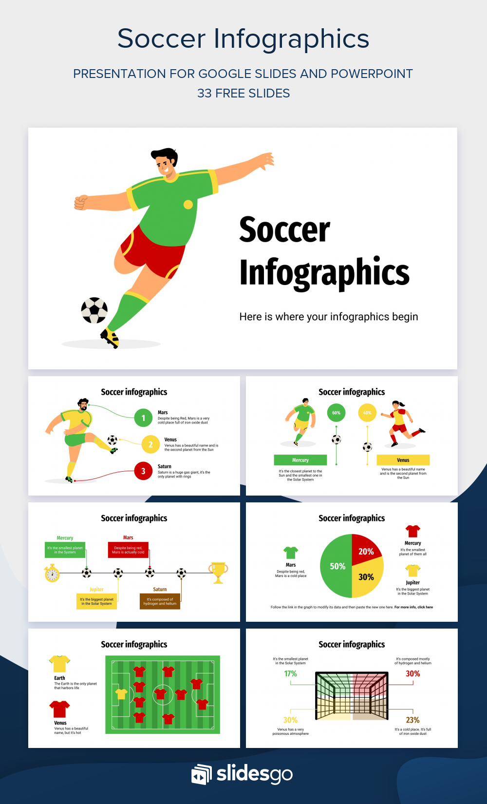 Soccer Infographics | Google Slides & PowerPoint Template