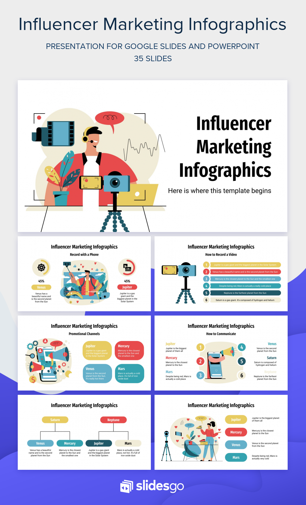 Influencer Marketing Infographics | Google Slides & PowerPoint