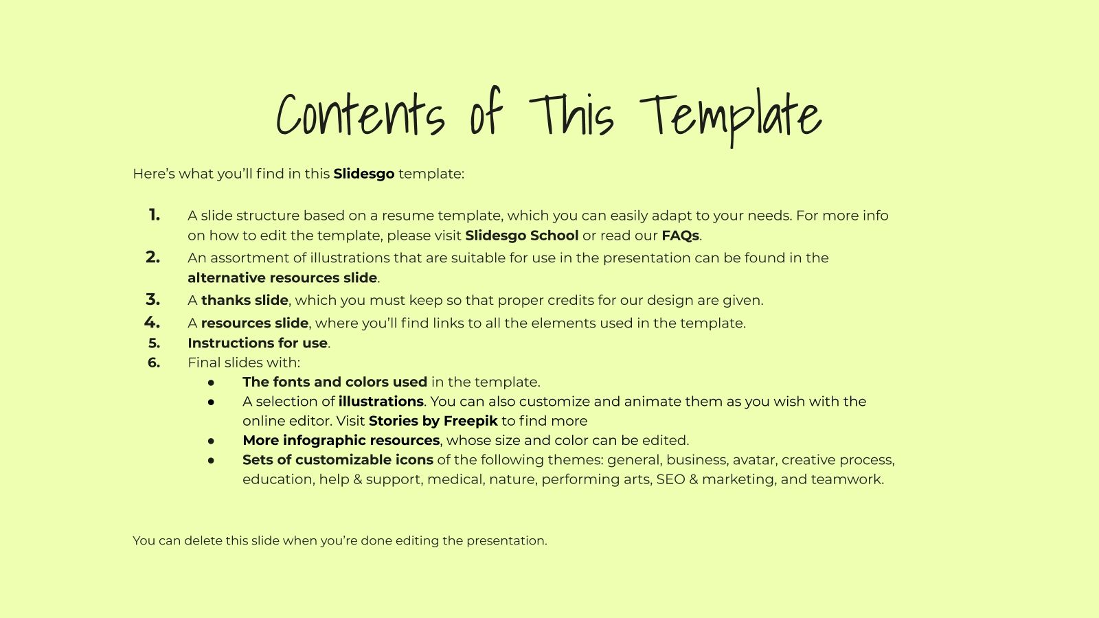 High School Resume Google Slides Theme & PPT Template