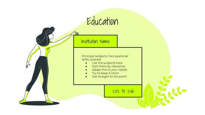 High School Resume Google Slides Theme & PPT Template