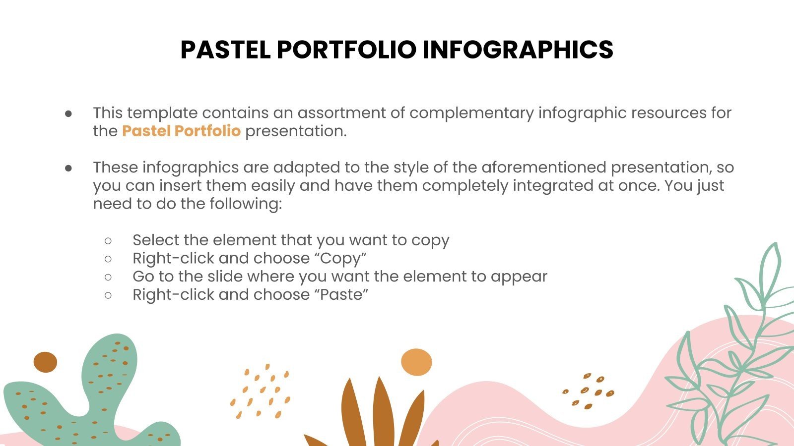 Pastel Portfolio Infographics | Google Slides & PowerPoint