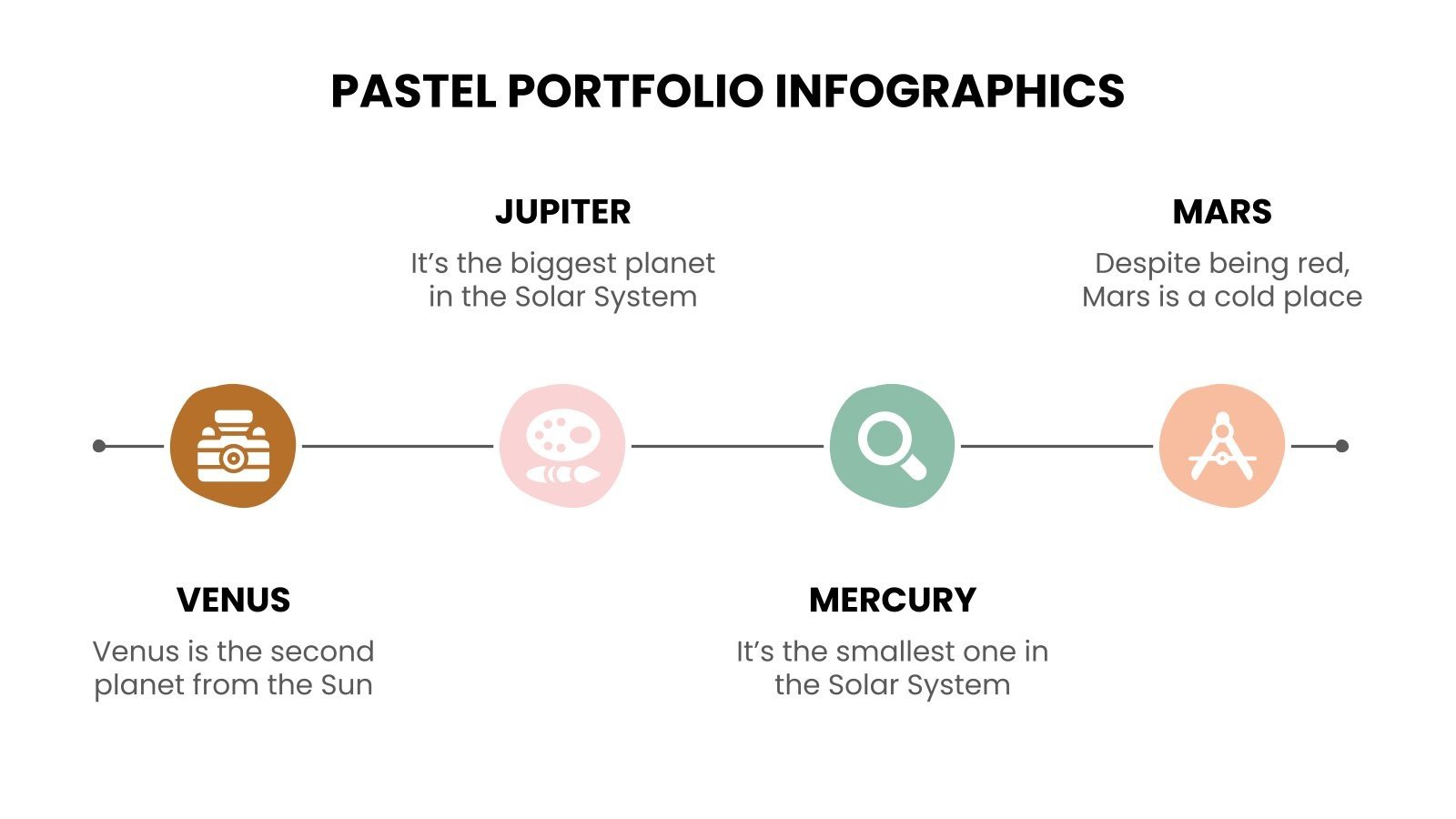 Pastel Portfolio Infographics | Google Slides & PowerPoint