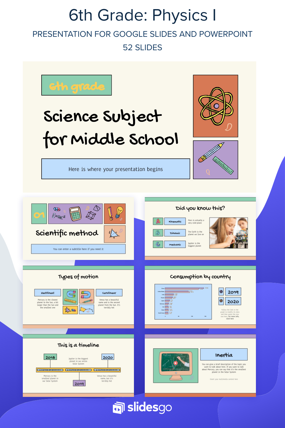 Science for 6th Grade: Physics I | Google Slides & PowerPoint