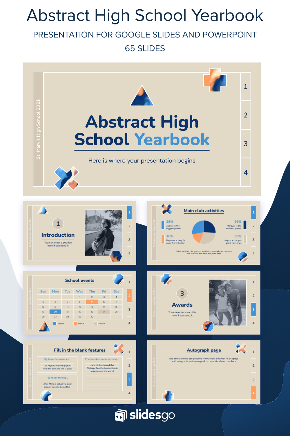 Abstract High School Yearbook | Google Slides & PowerPoint